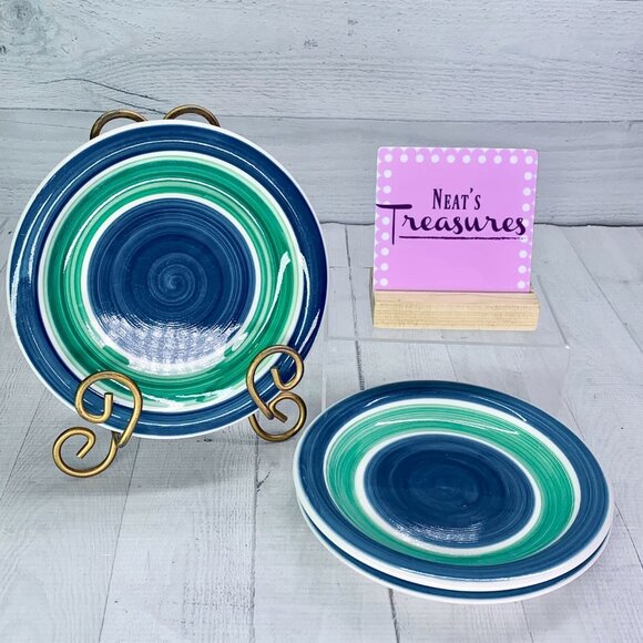 Natural Trends | Dining | Natural Trends Green Blue Bands Swril Patten ...